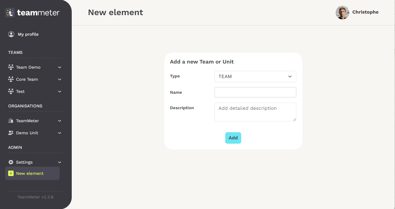 First steps with teammeter - teammeter