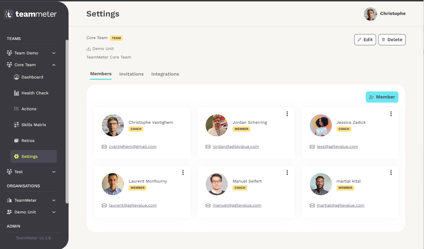 First steps with teammeter - Teammeter